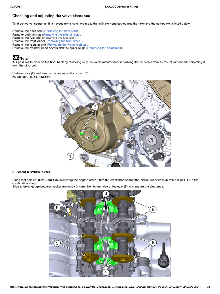Ducati Valve Clearance Adjustment Guide | PDF | Machines | Engines