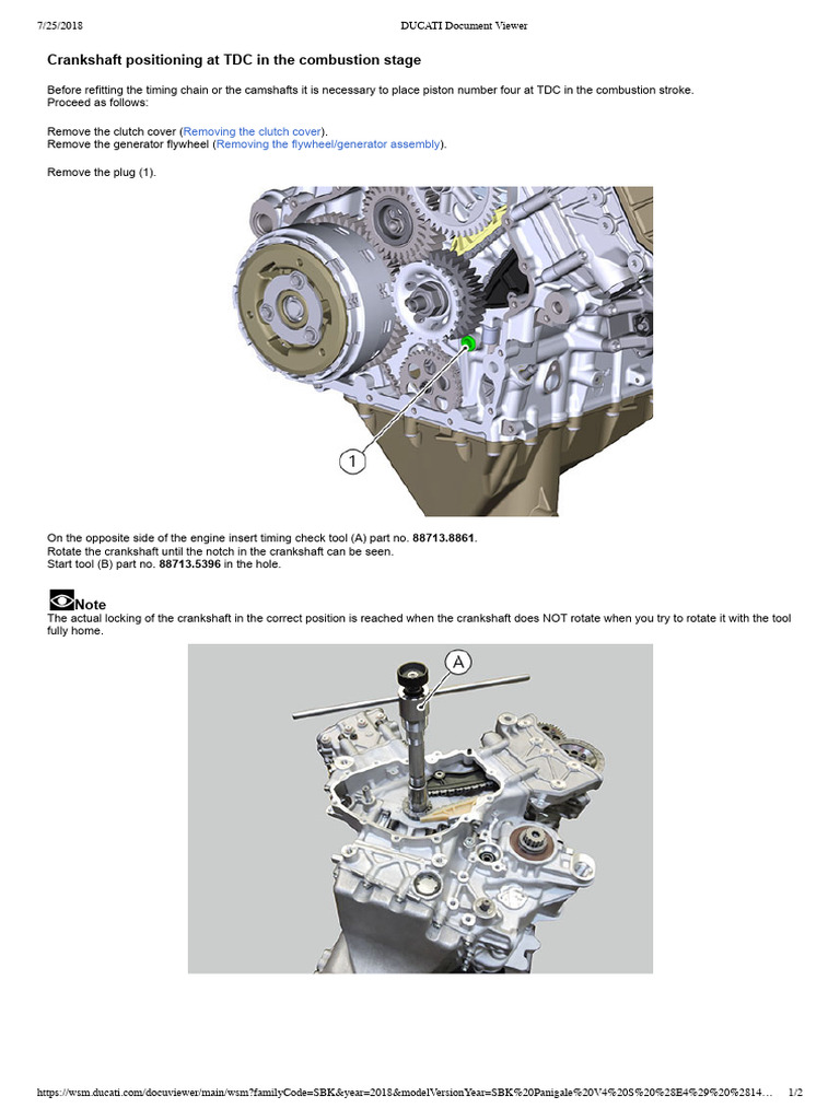 Crankshaft positioning at TDC in the combustion stage | PDF