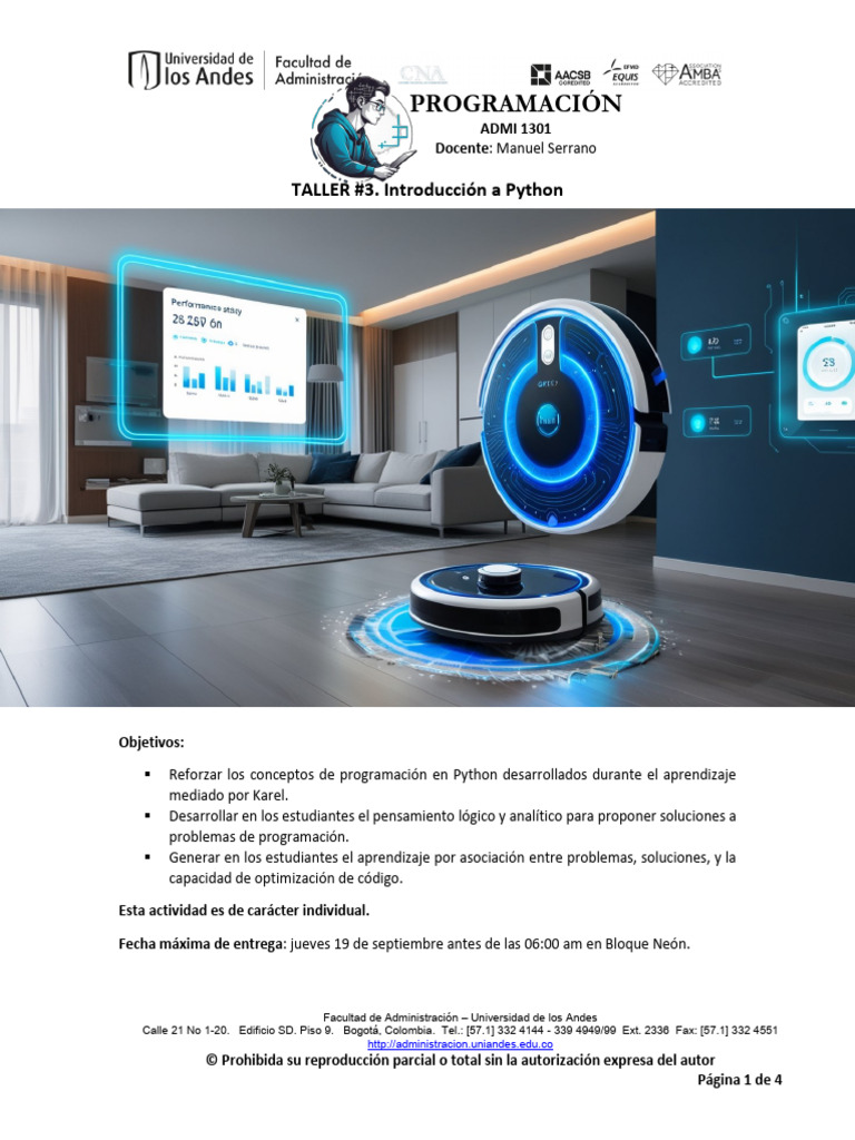 Taller # 3 - Introducción A Python | PDF | Python (lenguaje de ...