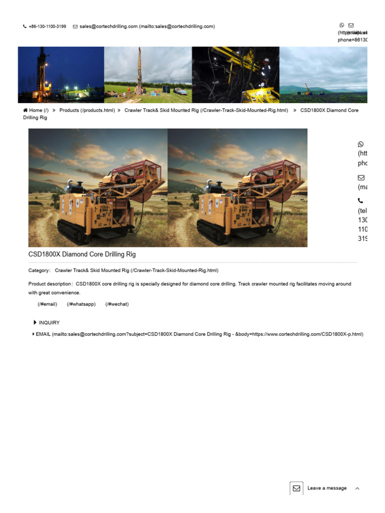 CSD1800X Diamond Core Drilling Rig | PDF | Manufactured Goods