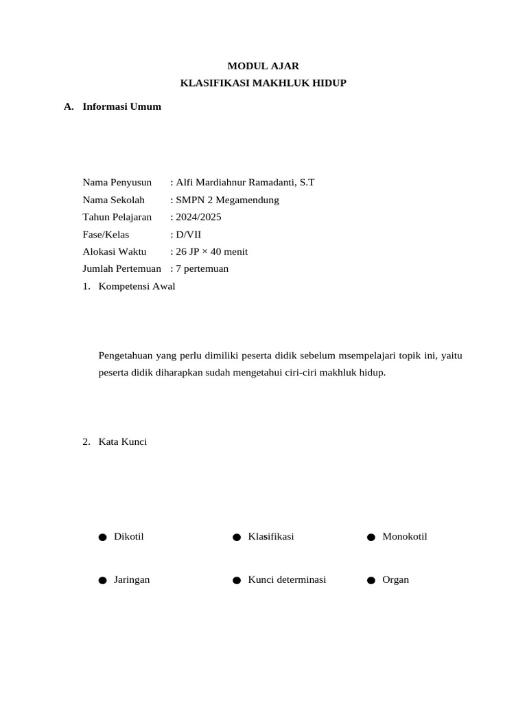 Modul Ajar Bab 5 | PDF
