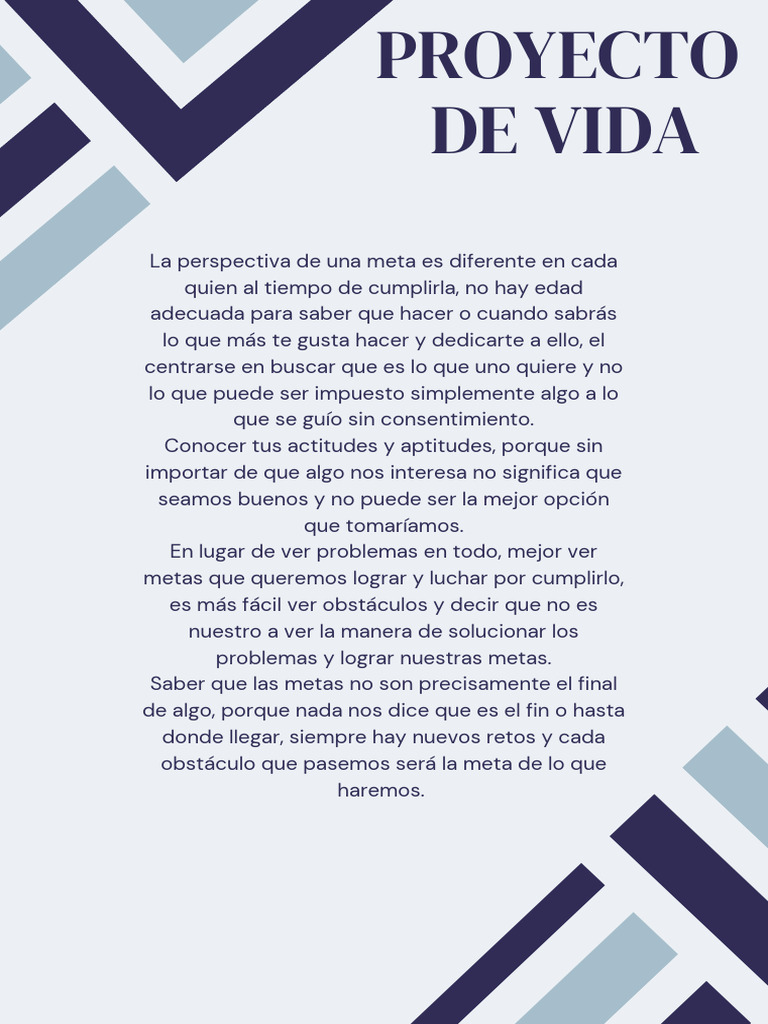 Proyecto de Vida - 20240910 - 141550 - 0000 | PDF | Estilo de vida