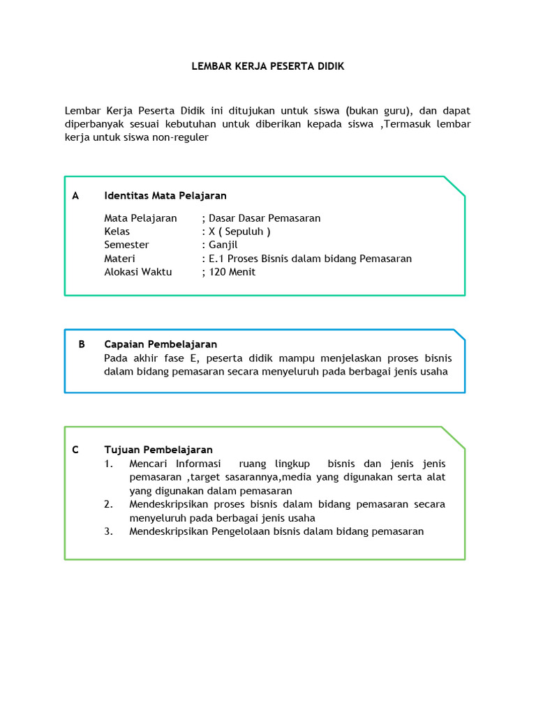 LKPD Siswa | PDF