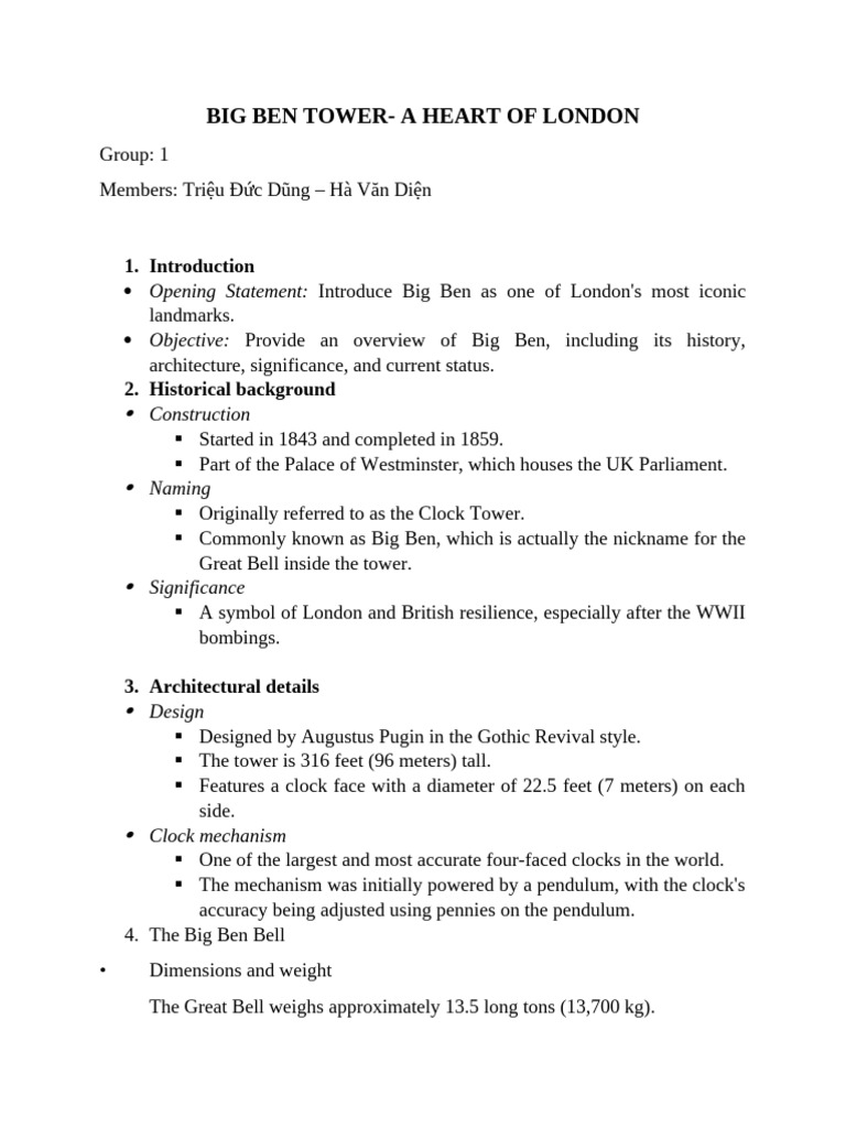 Big Ben: History and Significance | PDF | Art