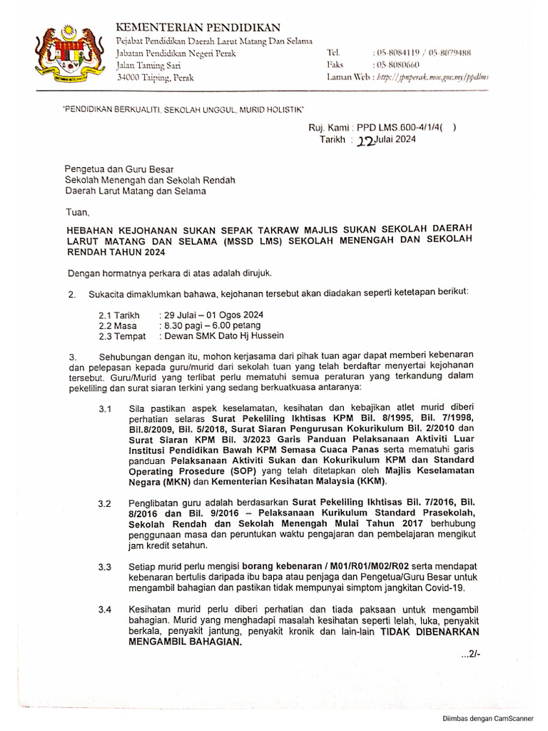 Hebahan Sepak Takraw LLMS | PDF