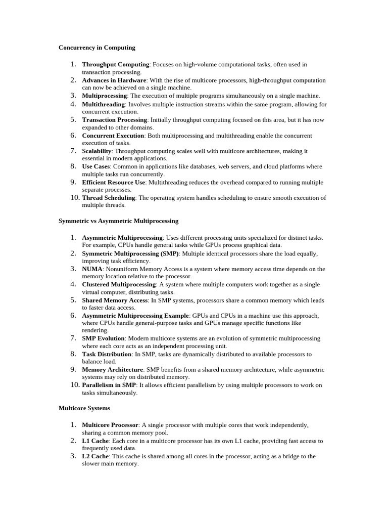 Concurrency in Computing | PDF | Process (Computing) | Thread (Computing)