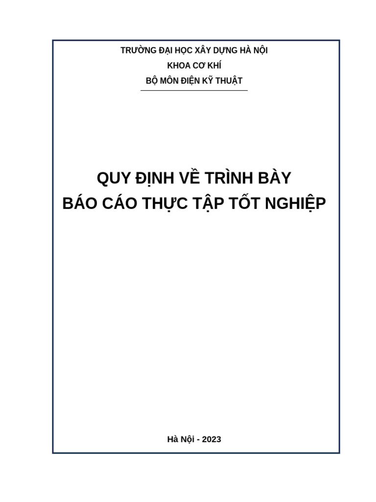 Quy định trình bày báo cáo TTTN | PDF