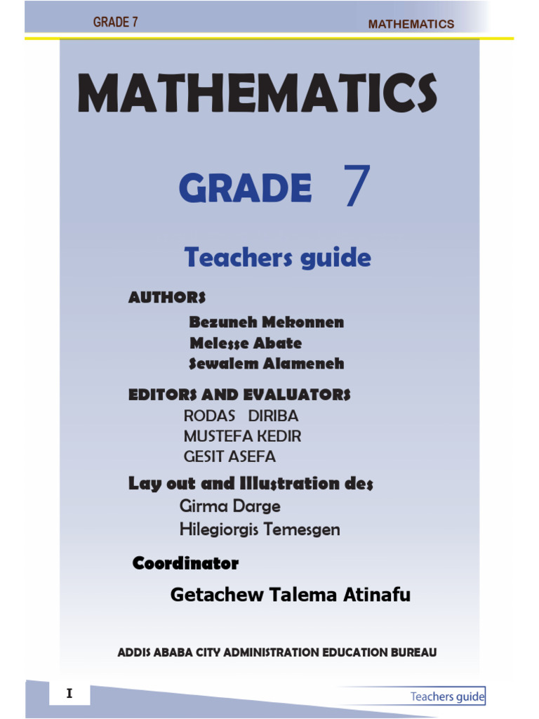 Math Grade 7 | PDF | Cartesian Coordinate System | Equations
