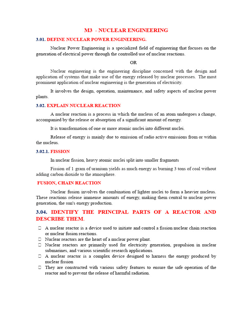 Notes - M3 - Ppe Module Iii - Rasheed K - 5023C @GPCM | PDF | Nuclear ...