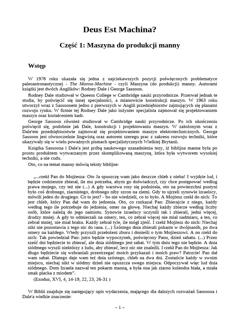 Maszyna Do Produkcji Manny | PDF