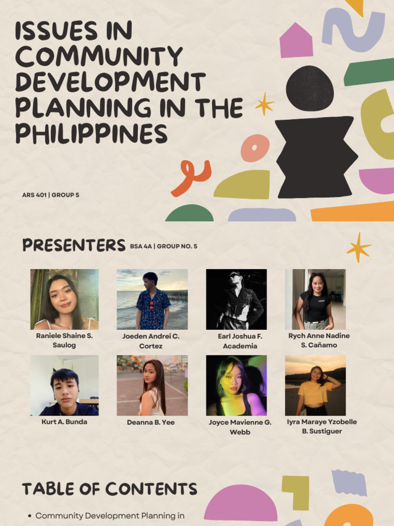 GROUP 5 - Issues in Community Development Planning in the Philippines ...