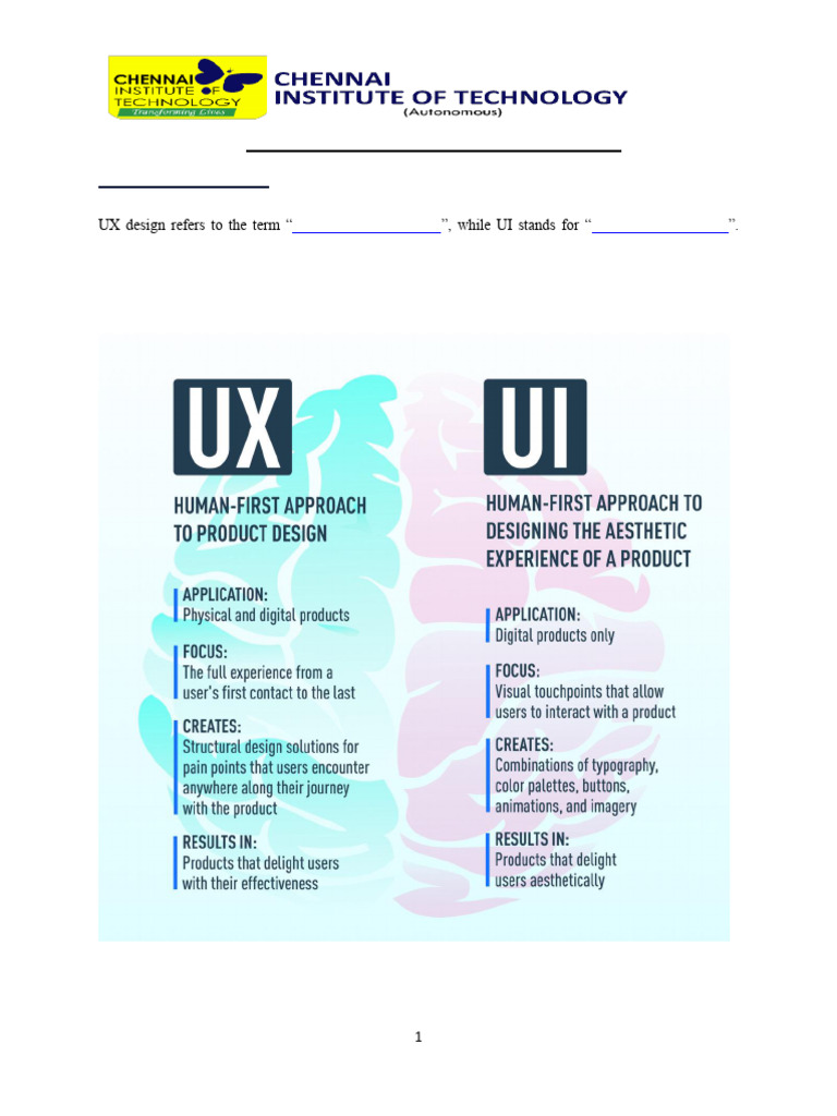 Ui Ux-Unit-1 | PDF | User Interface | Design Thinking
