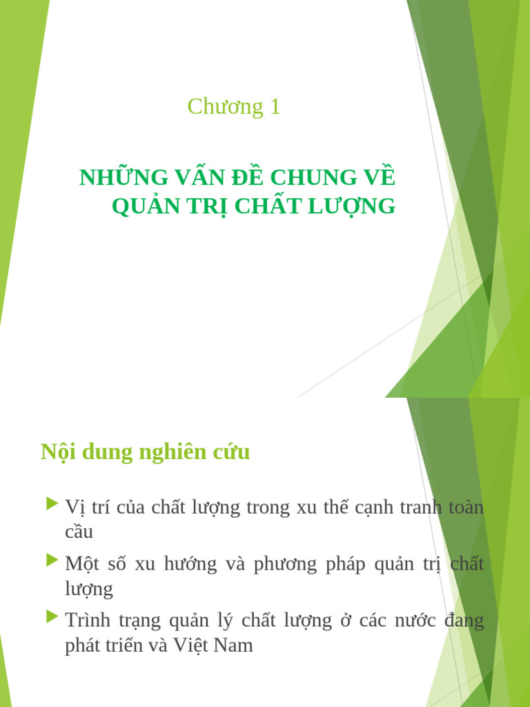 Chuong 1 Nhung Van de Co Ban Ve Chat Luong | PDF