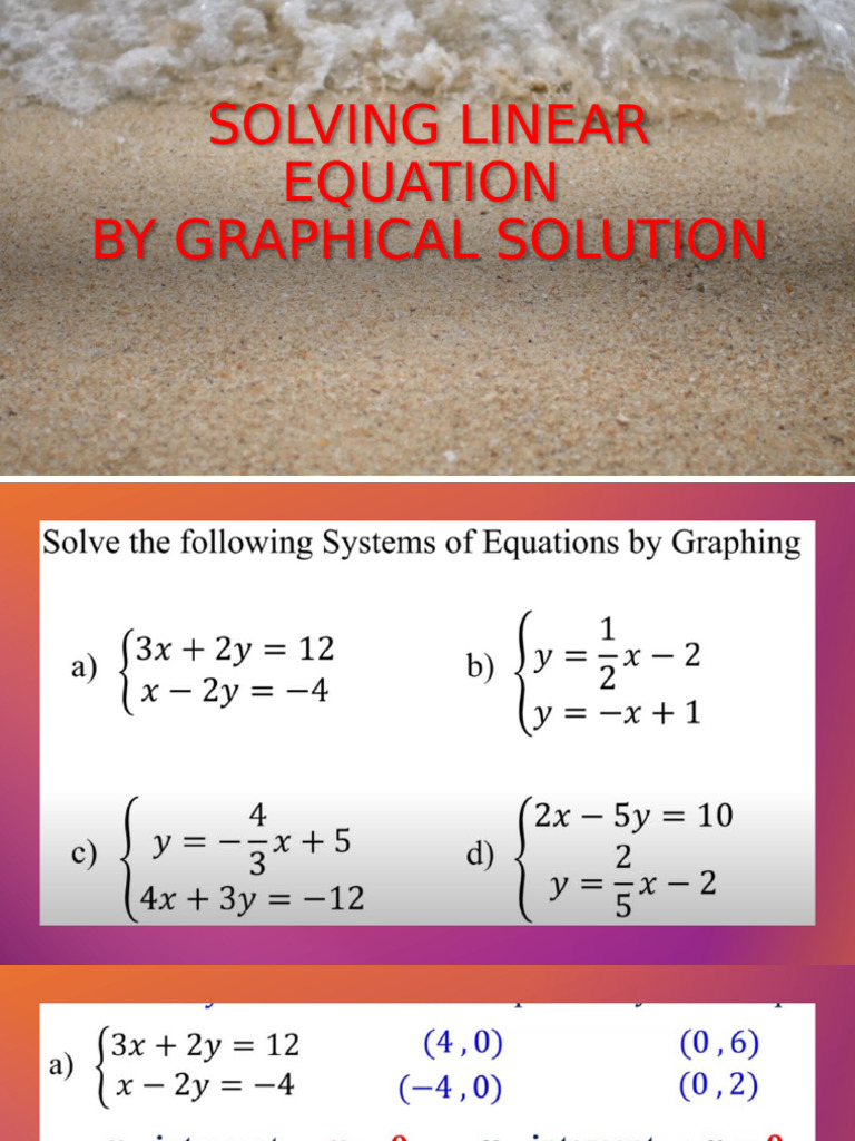 Graphical Solution Linear Equation | PDF