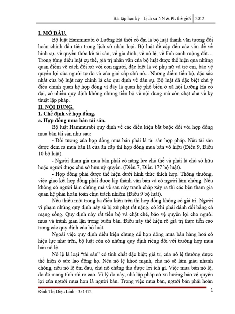 (123doc) - Che-Dinh-Thua-Ke-Trong-Bo-Luat-Hammurabi | PDF