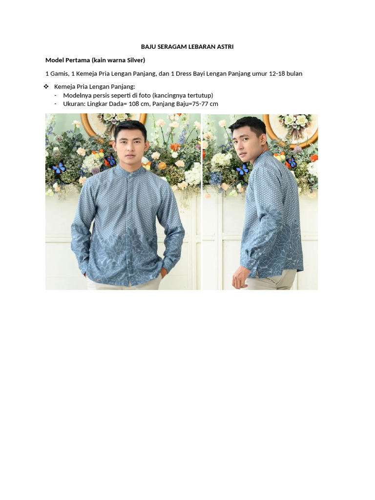 Baju Seragam Lebaran Astri | PDF