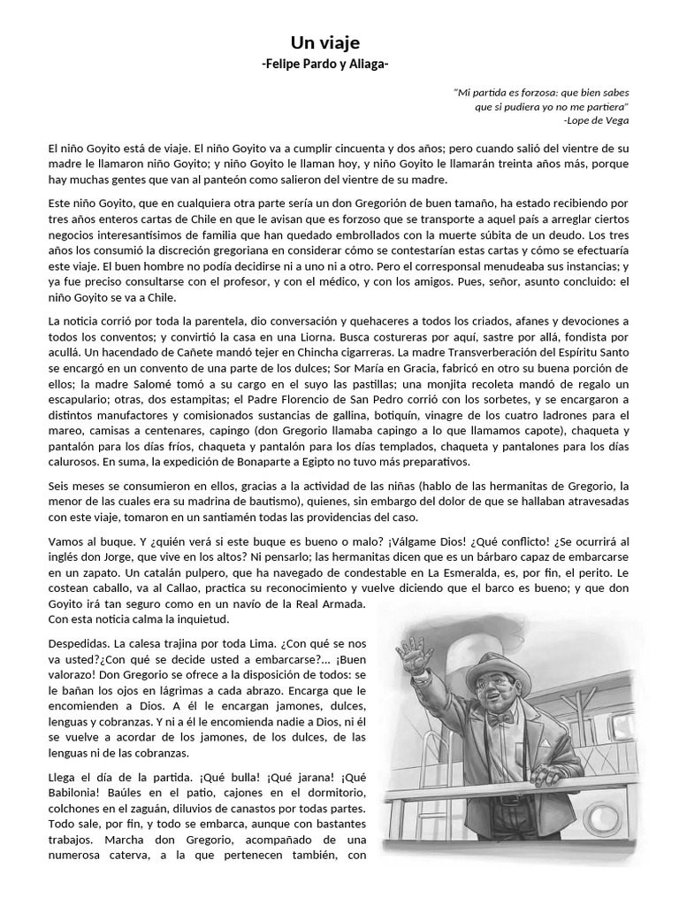 Un Viaje - FELIPE PARDO Y ALIAGA | PDF