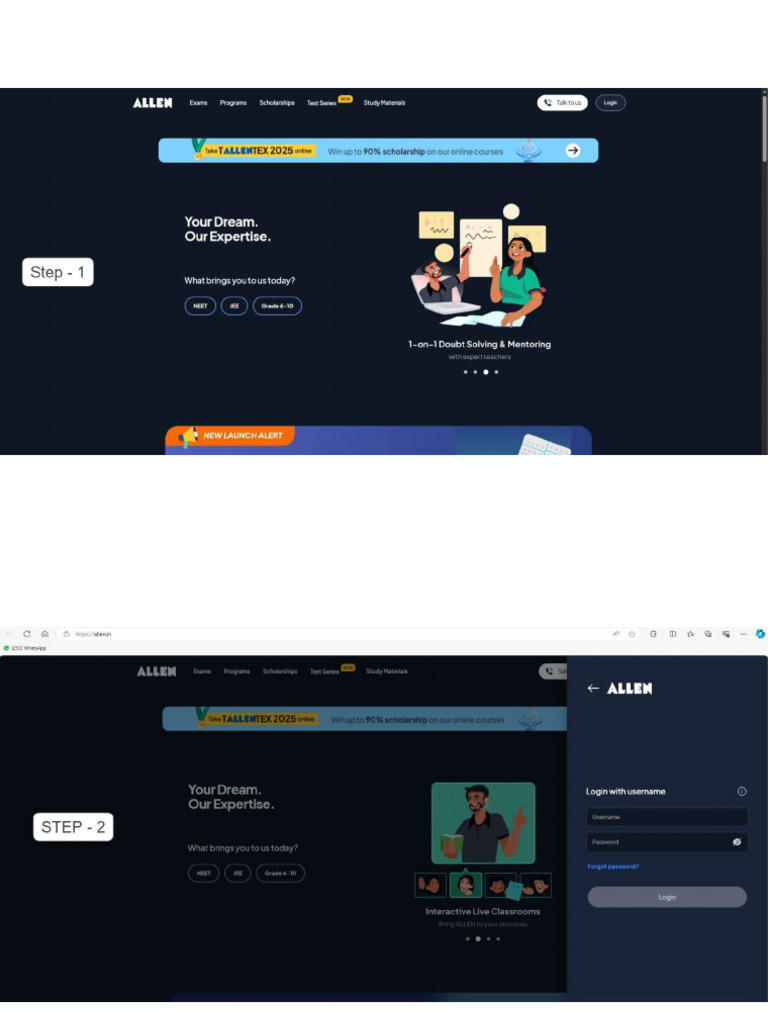 Allen Ai App Step To Attend Online Test | PDF