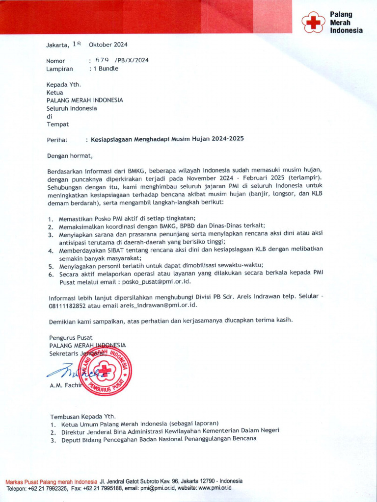 Kesiapsiagaan Menghadapi Musim Hujan 2024-2025 | PDF