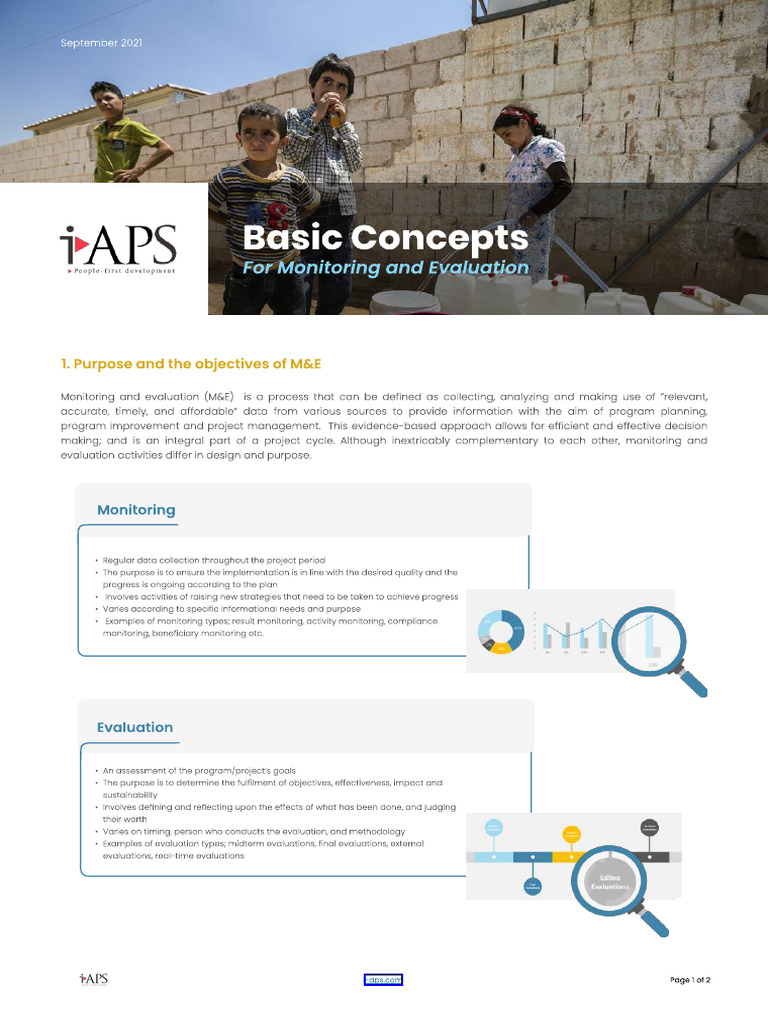 Basic concept on M&E | PDF | Evaluation | Monitoring And Evaluation