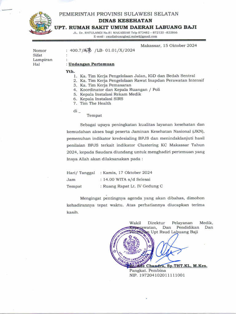 Undangan Pertemuan | PDF