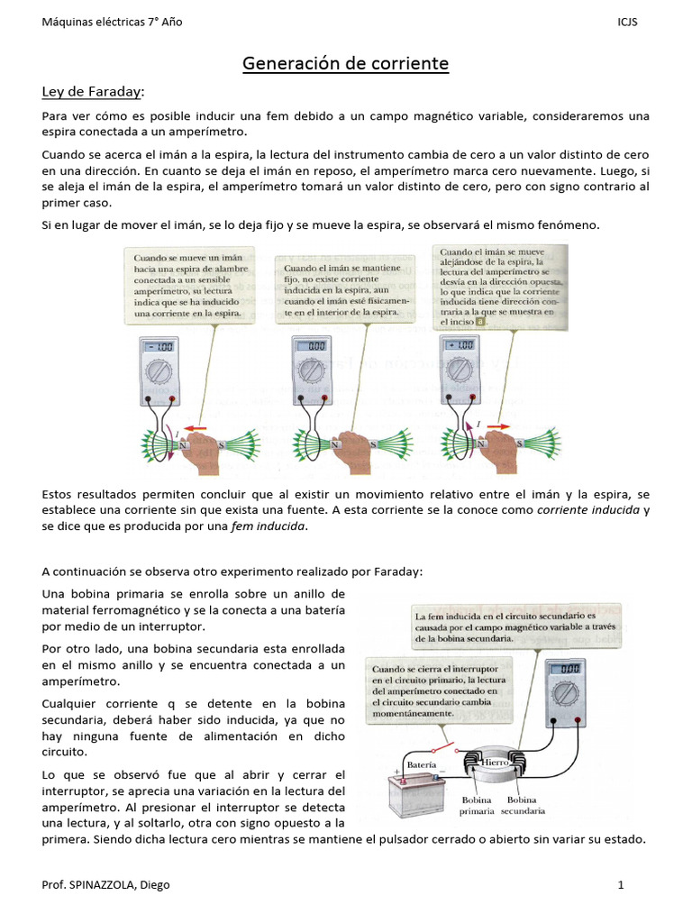 Leyes de Faraday y Lenz en Inducción | PDF | Inducción electromagnética | Fenomeno fisico