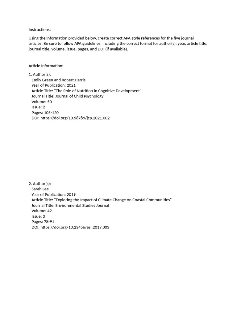 Citation ACTIVITY | PDF