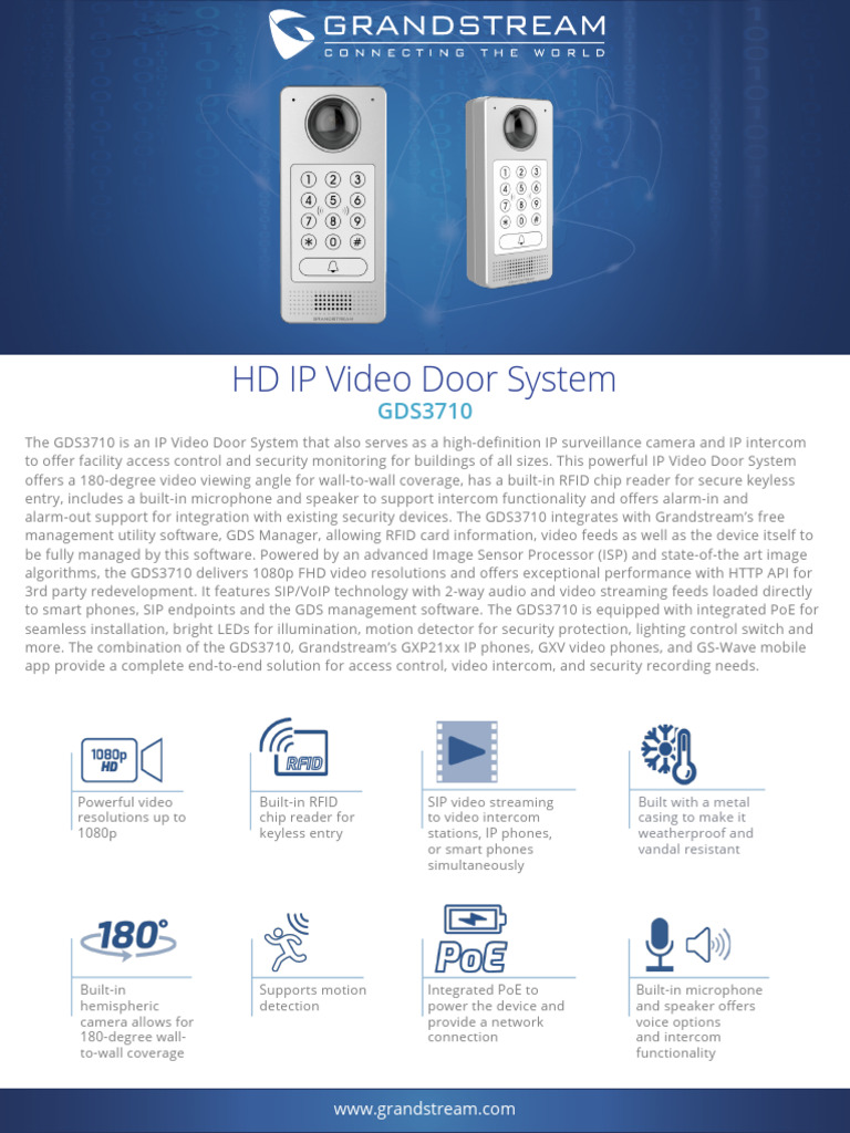 GDS3710 IP Video Door System Overview | PDF | Session Initiation ...