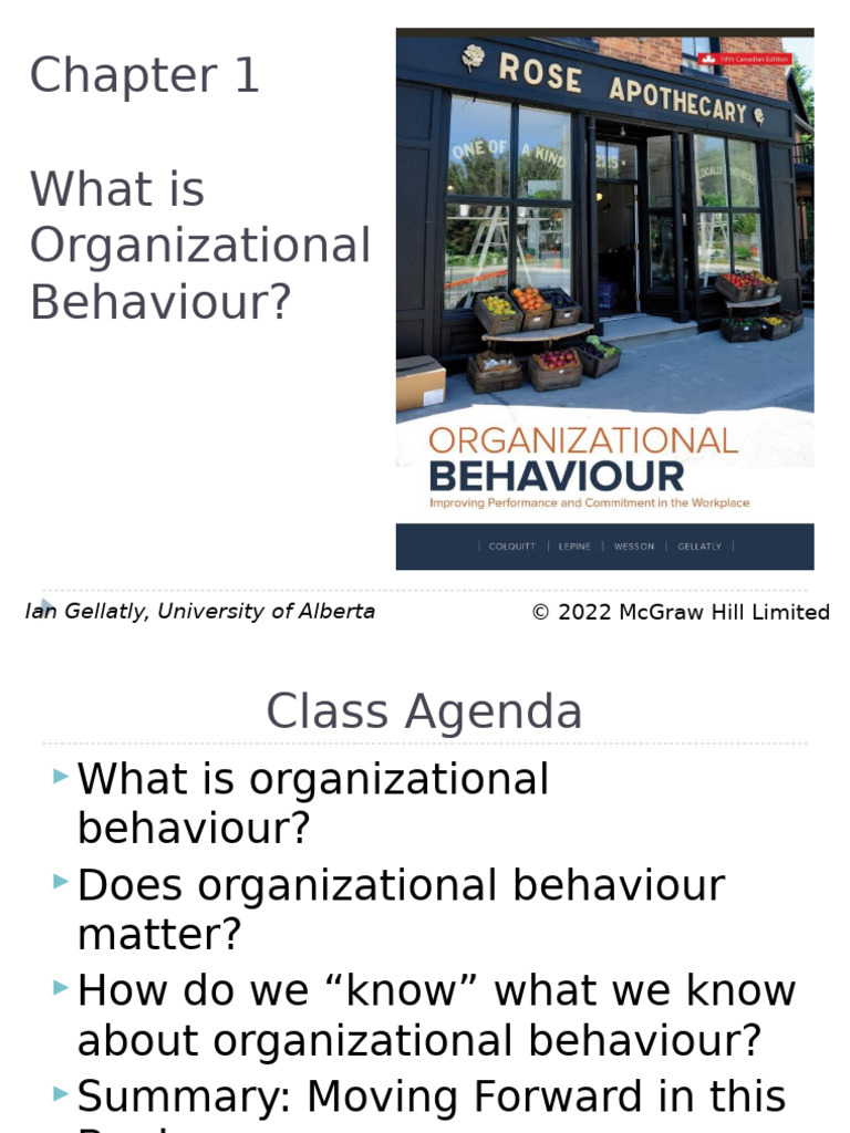 Colquitt5ce PPT Ch01 | PDF | Theory | Psychology