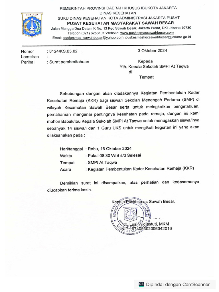 16.10.2024 Undangan Pembentukan KKR SMPI at Taqwa | PDF