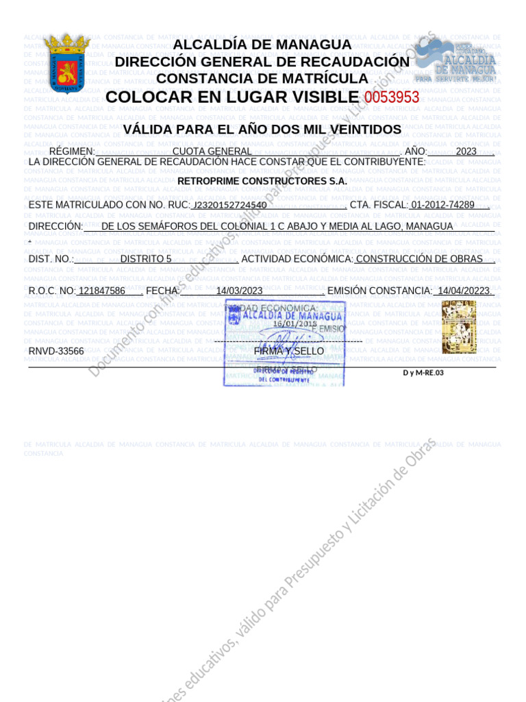 Ceo - Constancia de Matricula Laeme | PDF | Negocios | Tecnología