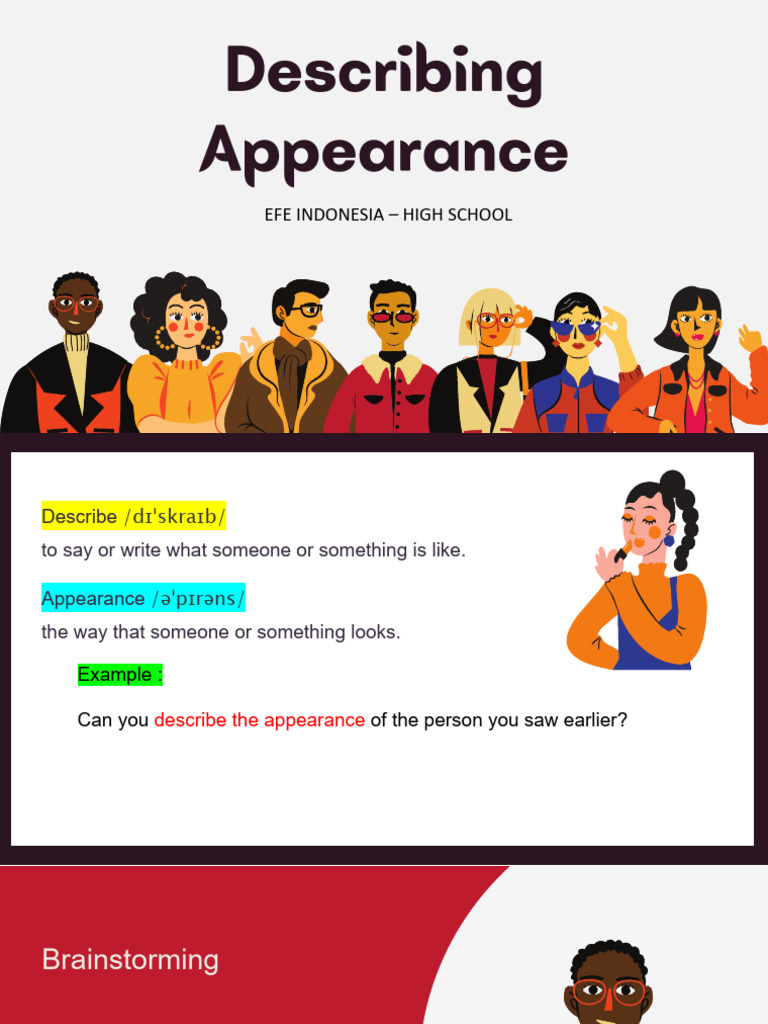 Hs - Describing Appearance PDF | PDF | Language Arts & Discipline ...