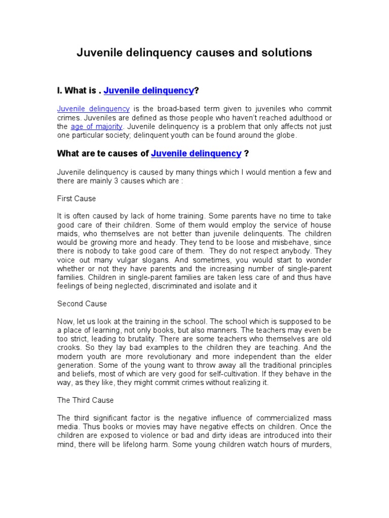 ️ Juvenile delinquency causes and solutions. What Causes Juvenile ... ️ Juvenile delinquency causes and solutions. What Causes Juvenile ...