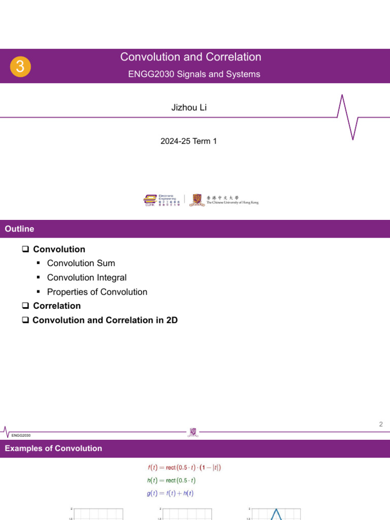 03 Convolution and Correlation | PDF | Fourier Analysis | Computational Science