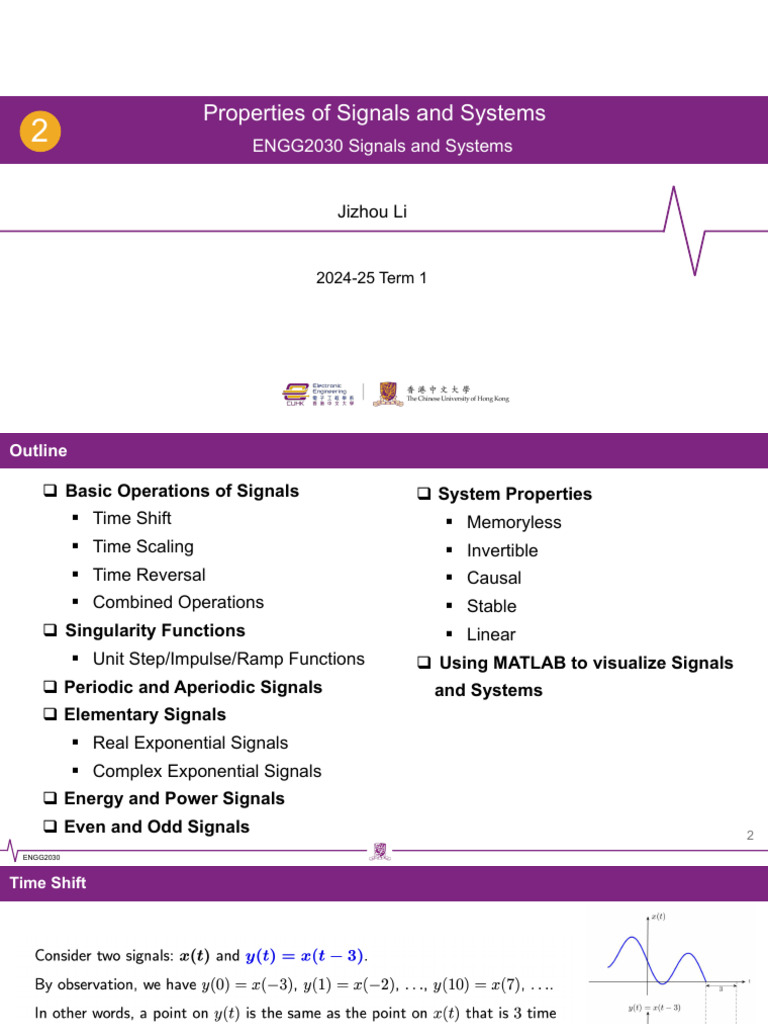 Signals & Systems Overview | PDF | Mathematical Analysis | Applied ...