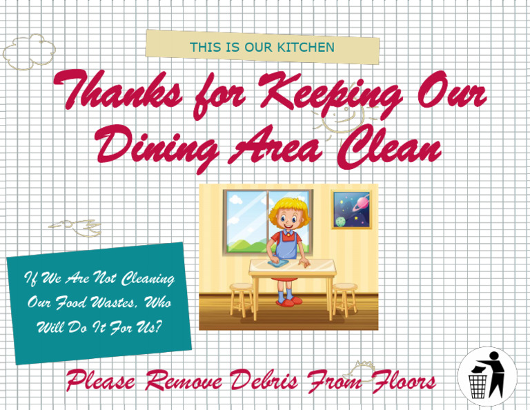 Please Keep Our Dining Area Clean | PDF