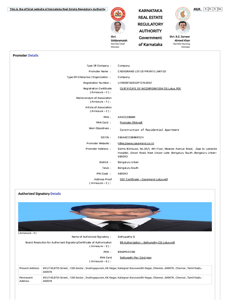 RERA Project List-Casagrand | PDF | Bangalore
