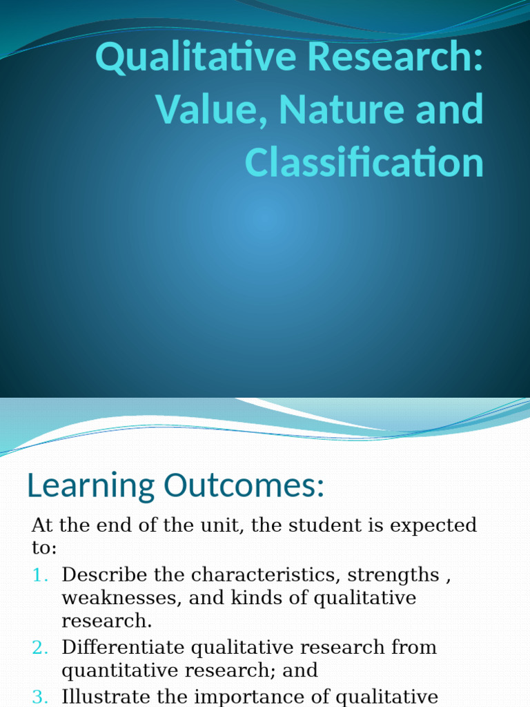 Qualitative Research For Monday | PDF | Qualitative Research ...