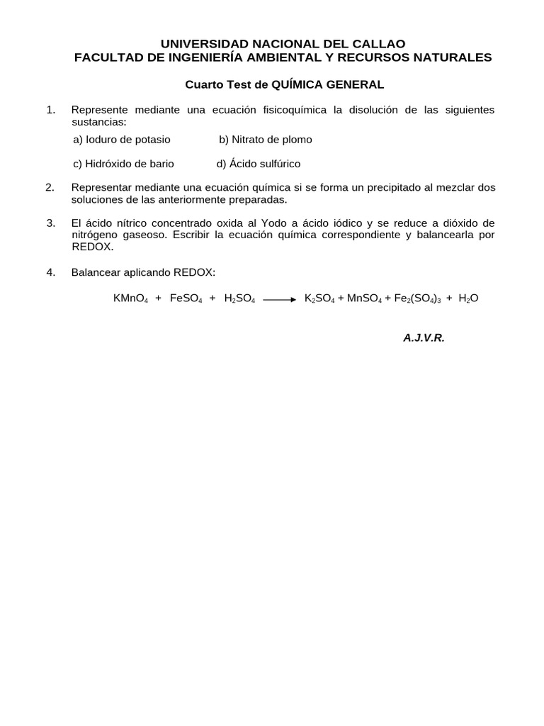 Cuarto Test QG | PDF