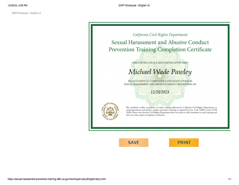 SHPT Employee - English v5 2 | PDF