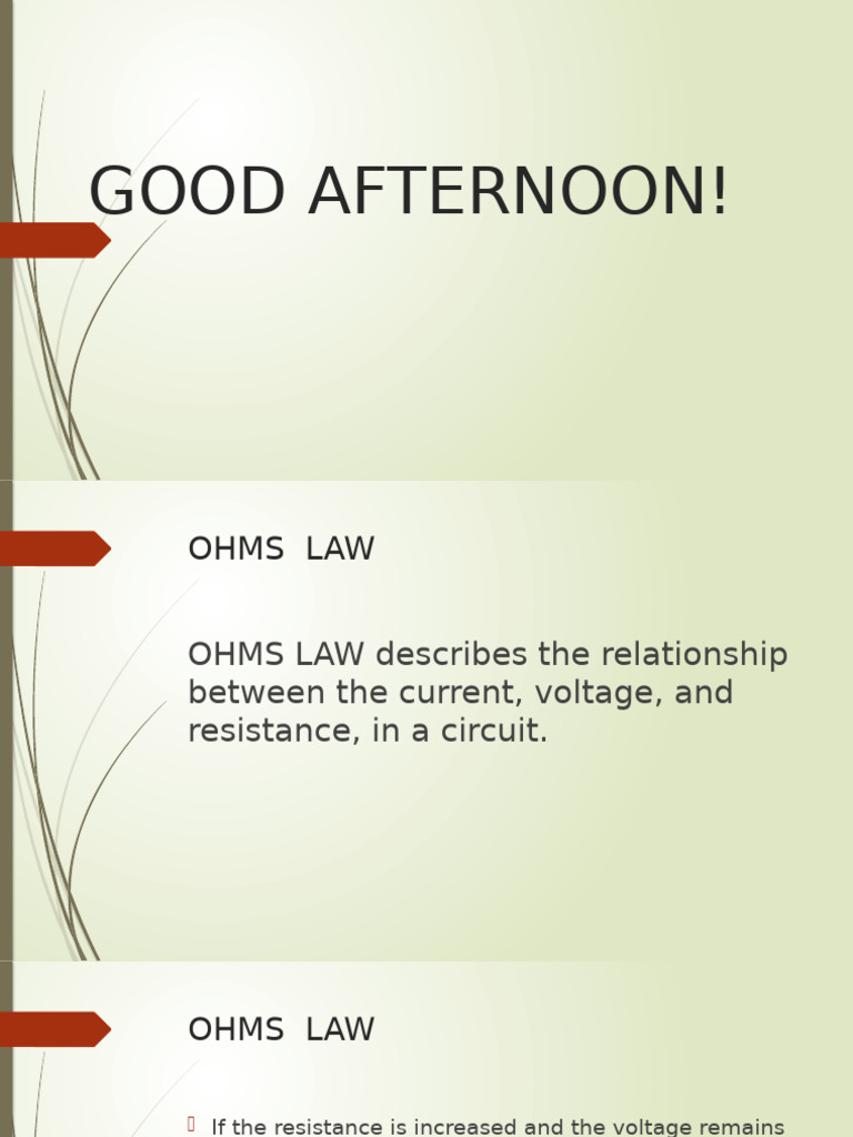 Ohms Law | PDF | Travel | Science & Mathematics