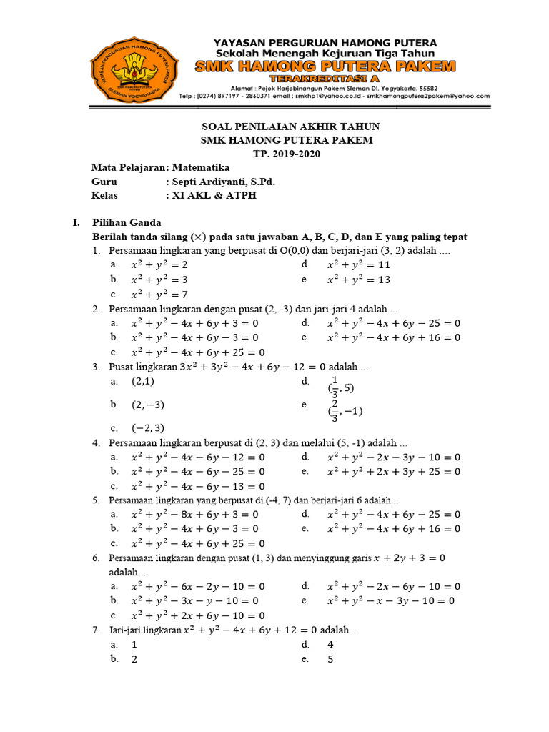 Pat MTK Xi Akl Atph | PDF