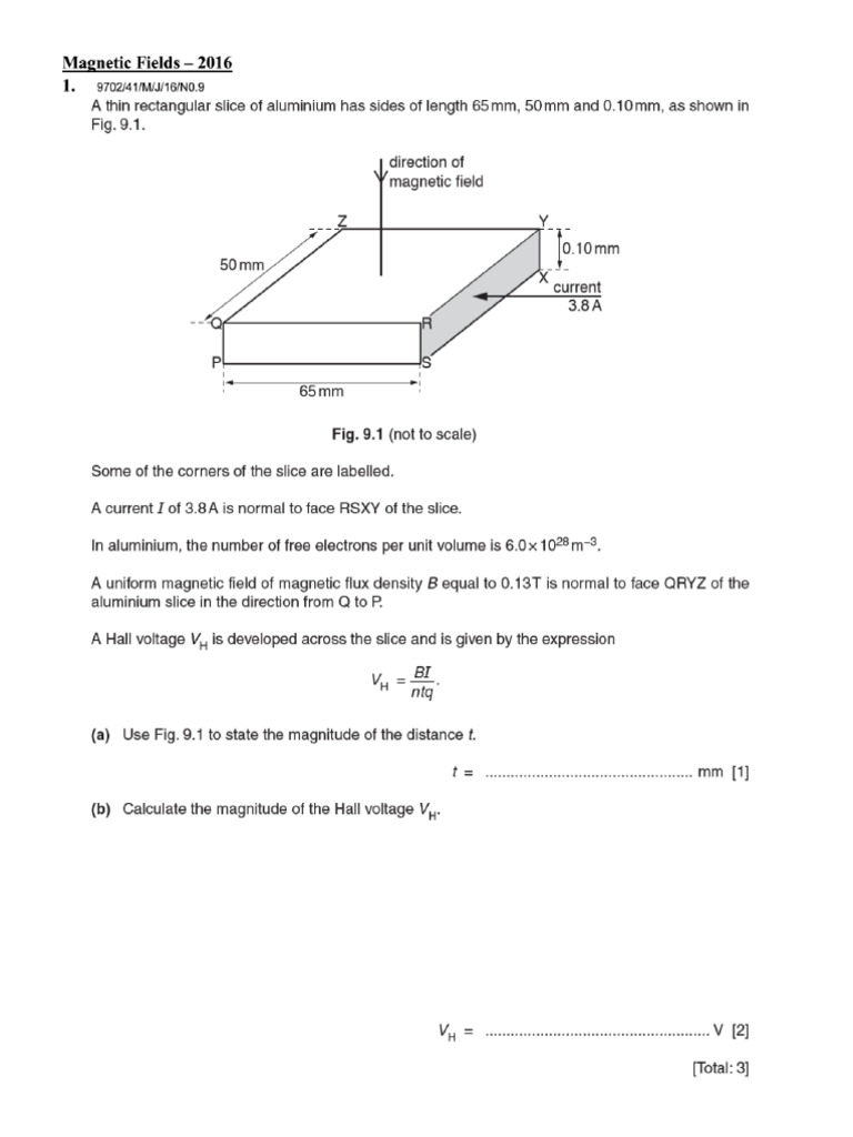 Magnetic Field A2 | PDF