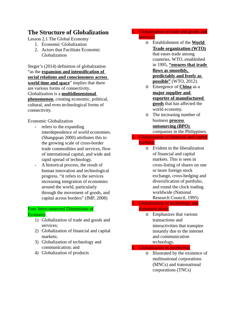 The Structure of Globalization | PDF | Bretton Woods System | Globalization