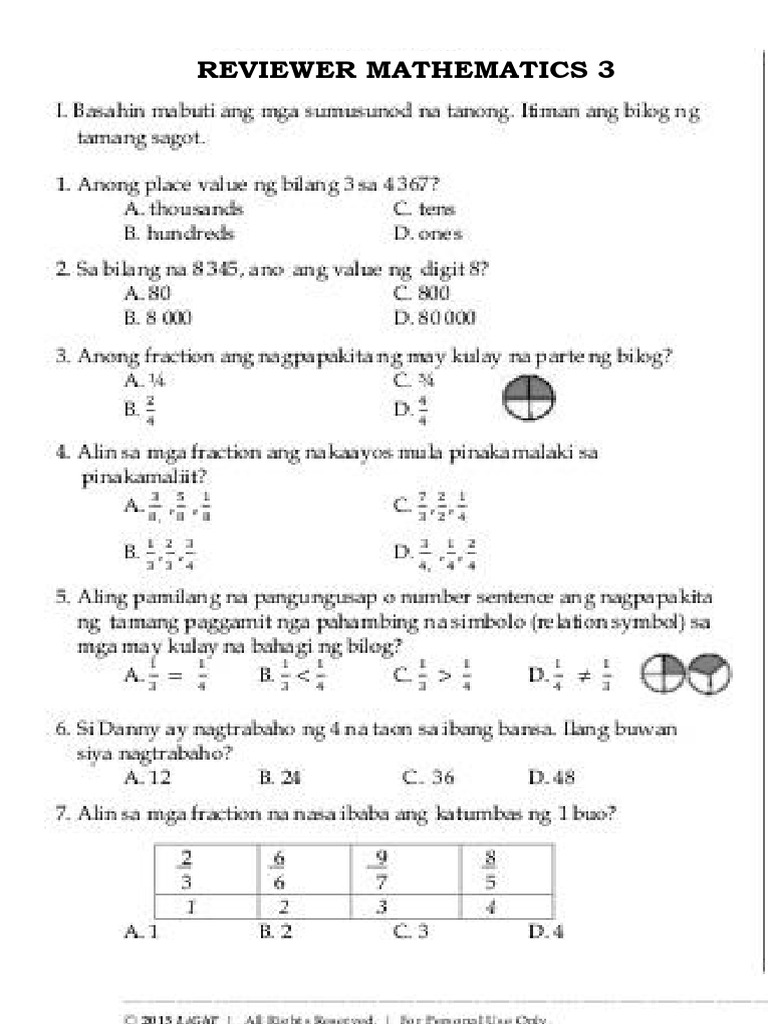 Ellna Math Reviewer | PDF