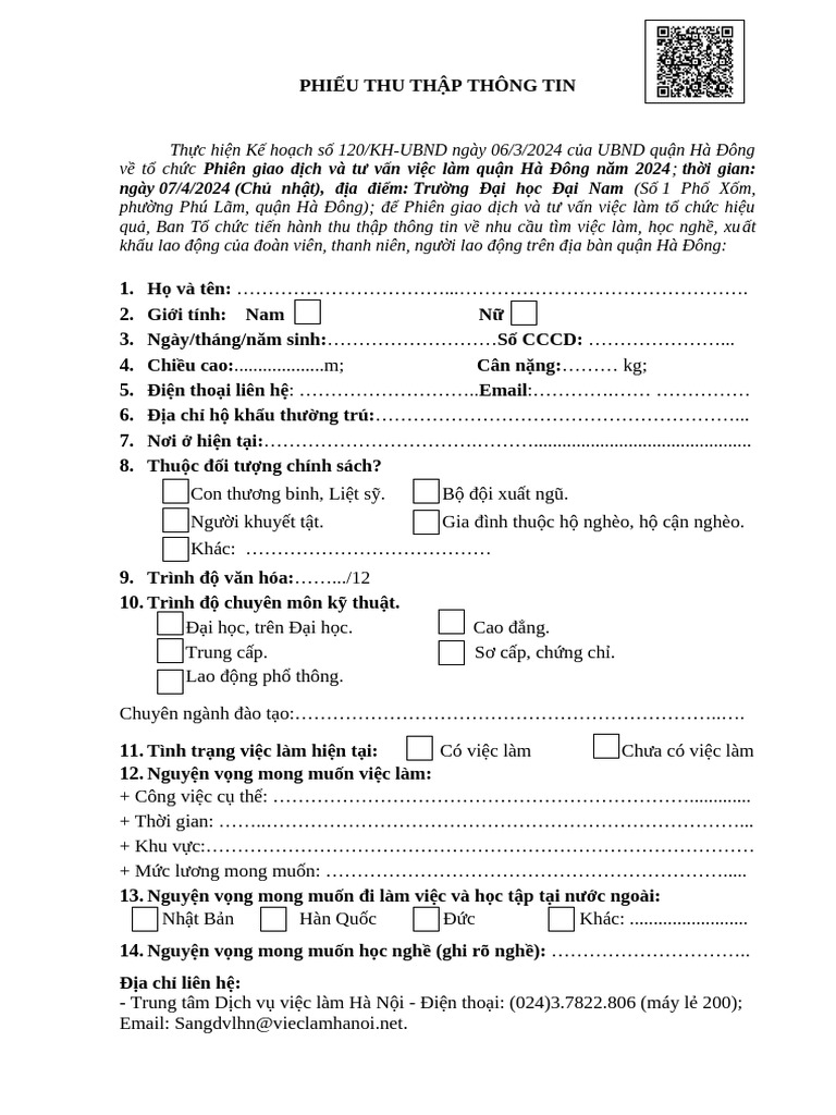 PHIẾU KHẢO SẢT | PDF