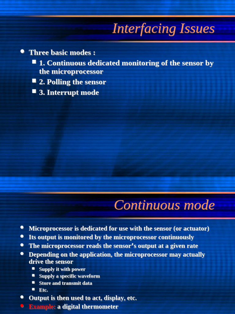 Microprocessor Sensor Interfacing Modes | PDF | Electrical Impedance ...