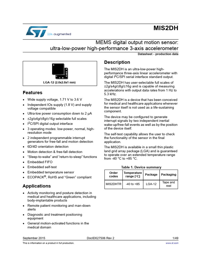 Mis 2 DH | PDF | Accelerometer | Electronics