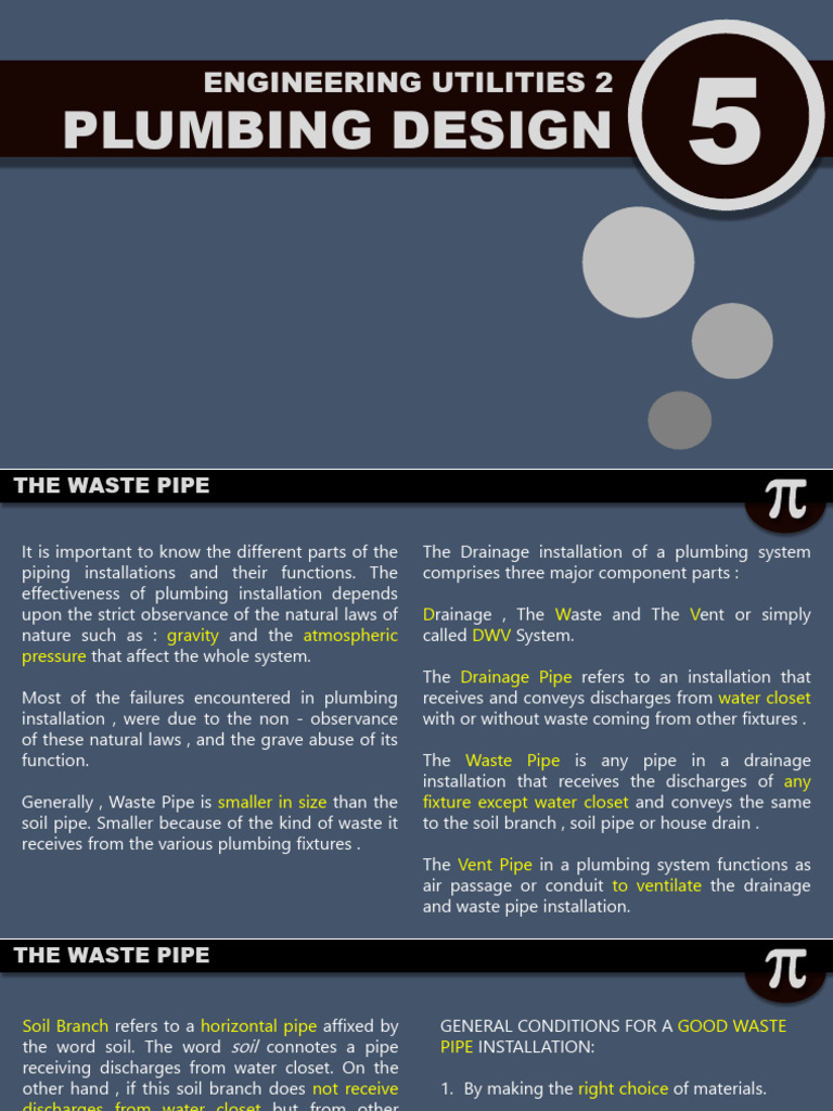 Waste Pipe Design and Installation Guide | PDF | Plumbing | Pipe (Fluid ...