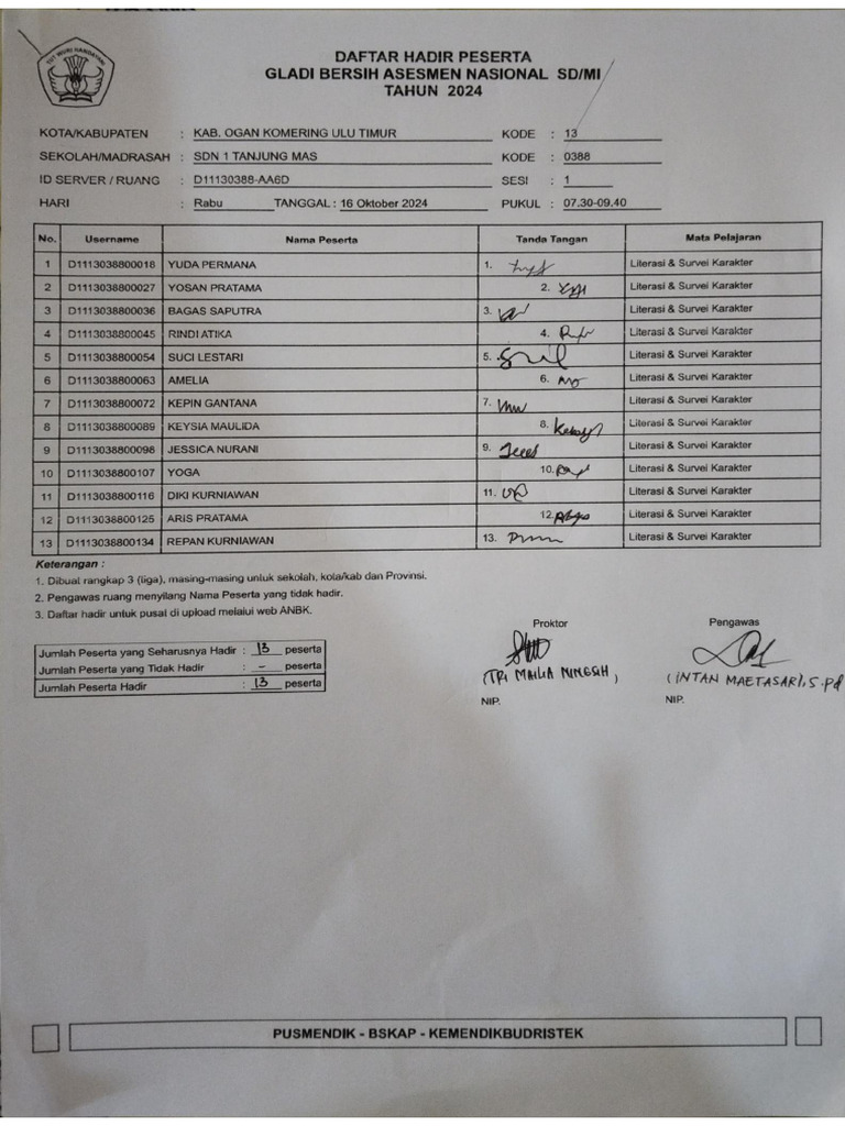 PDF Scanner Daftar Hadir | PDF